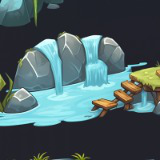 Rock and Stone platformer environment tileset