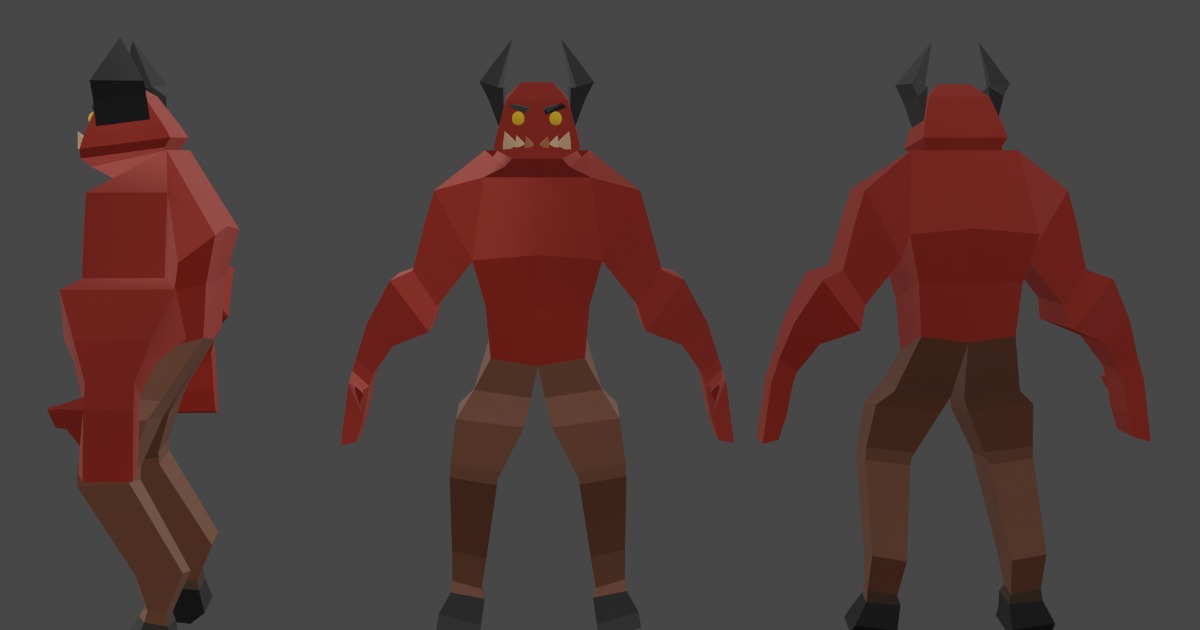 Minimalist Demon | 3D Characters | Unity Asset Store