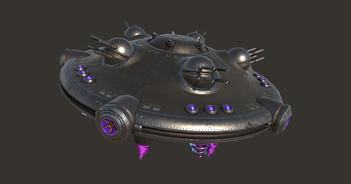 Steampunk UFO | 3D 飞机 | Unity Asset Store