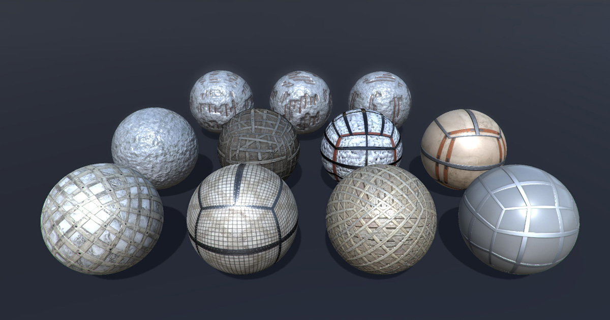 PBR Ceiling Materials Pack | 2D Textures & Materials | Unity Asset Store