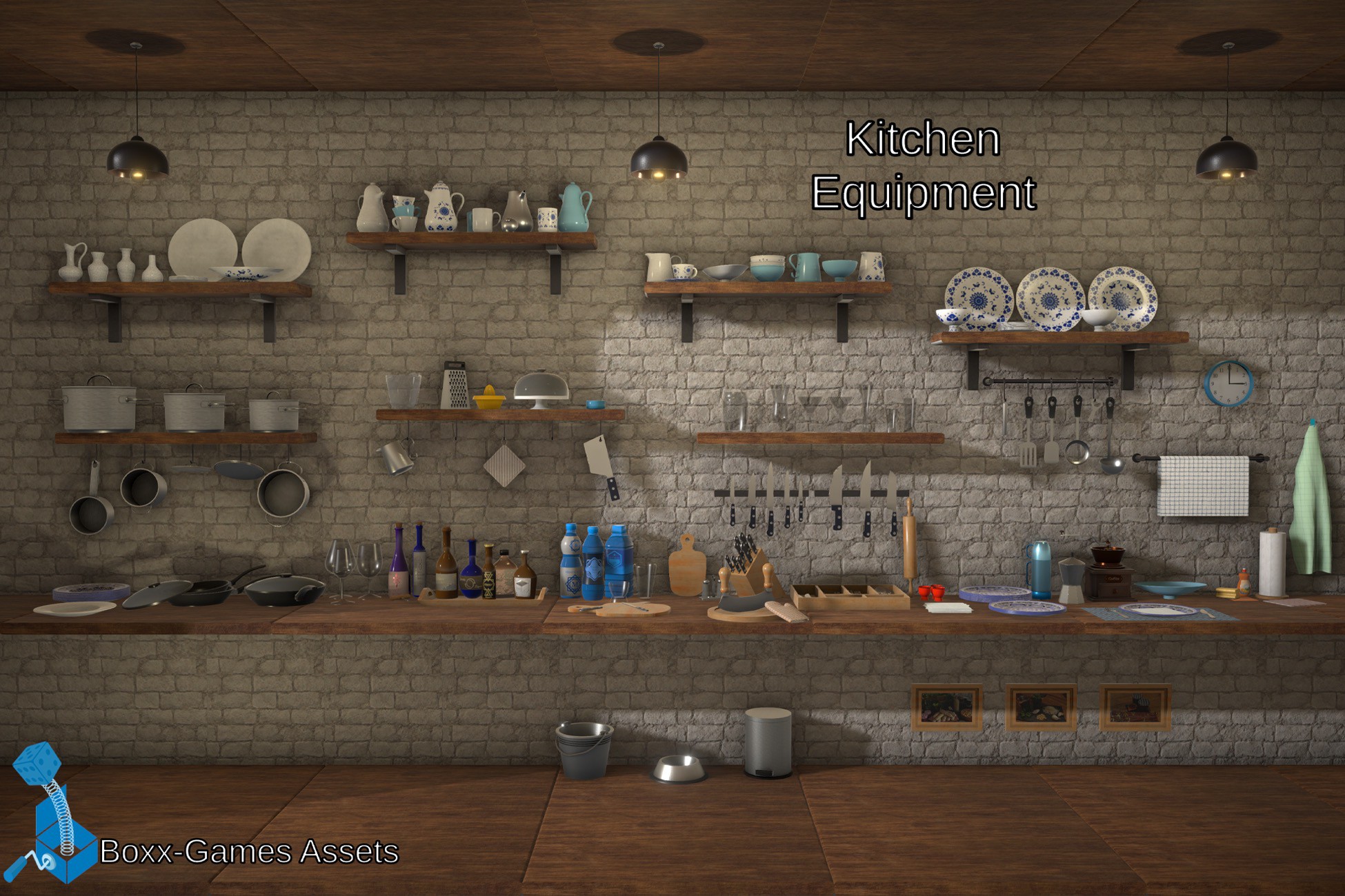 Kitchen - Equipment | 3D Interior | Unity Asset Store