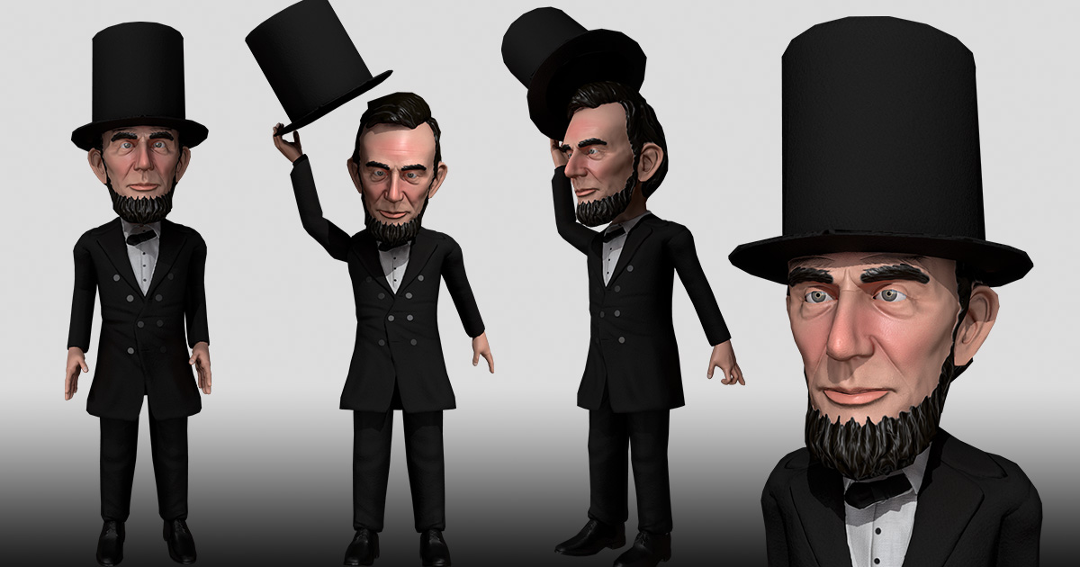 Abraham Lincoln caricature | 캐릭터 | Unity Asset Store