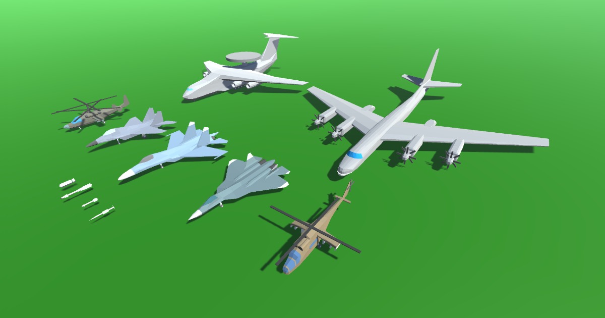 Low Poly Russian Air Force Fighter Planes MEGA pack | 3D Air | Unity ...