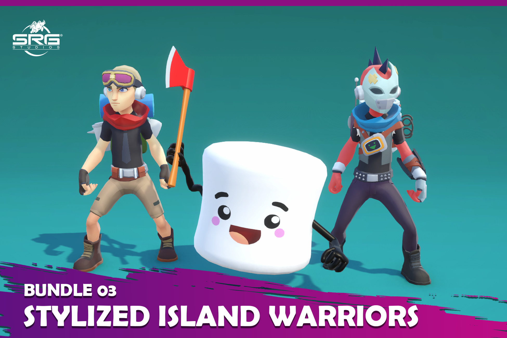 Stylized Island Warriors - Bundle 3 | 3D Characters | Unity Asset Store