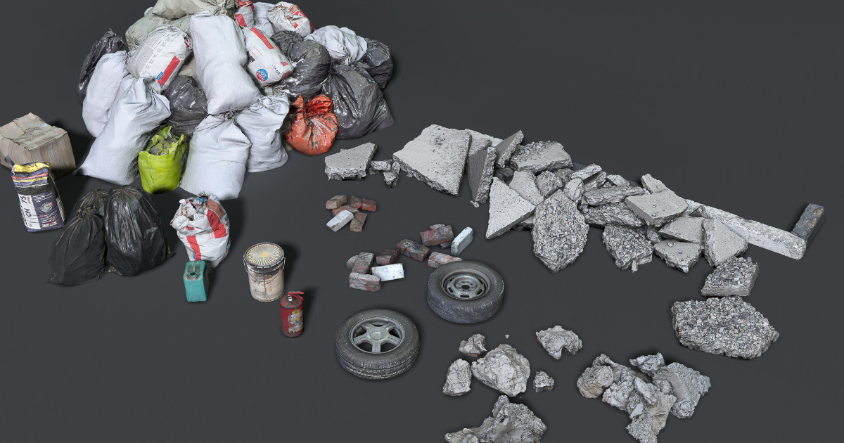 Construction waste set 1 | 3D Props | Unity Asset Store