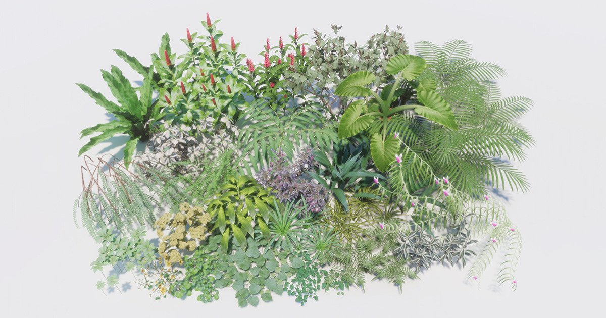 24 Realistic Dynamic Plant Pack | 3D Plants | Unity Asset Store