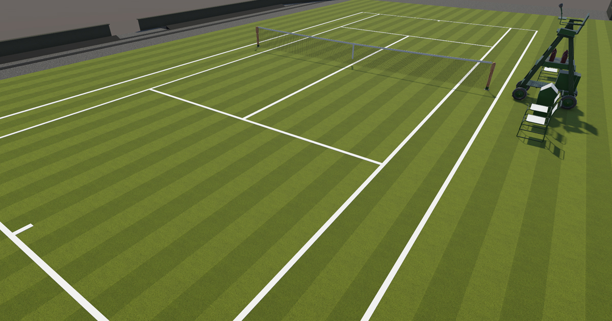 Grass Tennis Court | 3D Industrial | Unity Asset Store