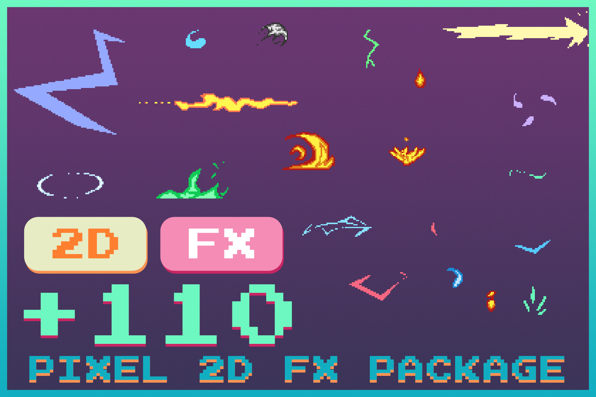 +110 Pixel 2D FX Package | 2D Textures & Materials | Unity Asset Store