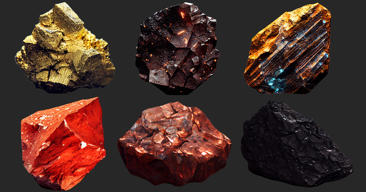 150 Ores and Minerals | 2D Icons | Unity Asset Store