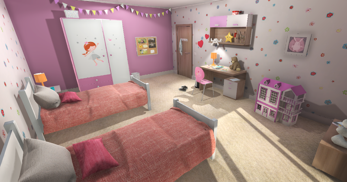 Litte Girls Room | 3D Interior | Unity Asset Store