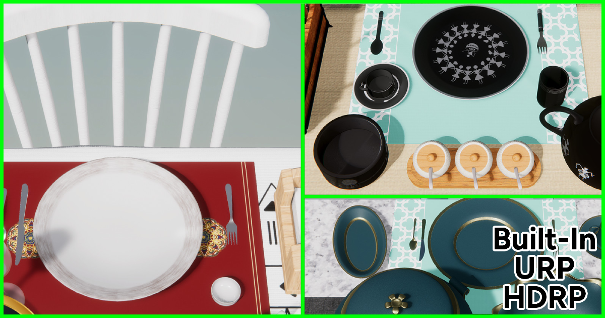 Tables, Chairs and Dining Set Pack 2 | 3D Furniture | Unity Asset Store