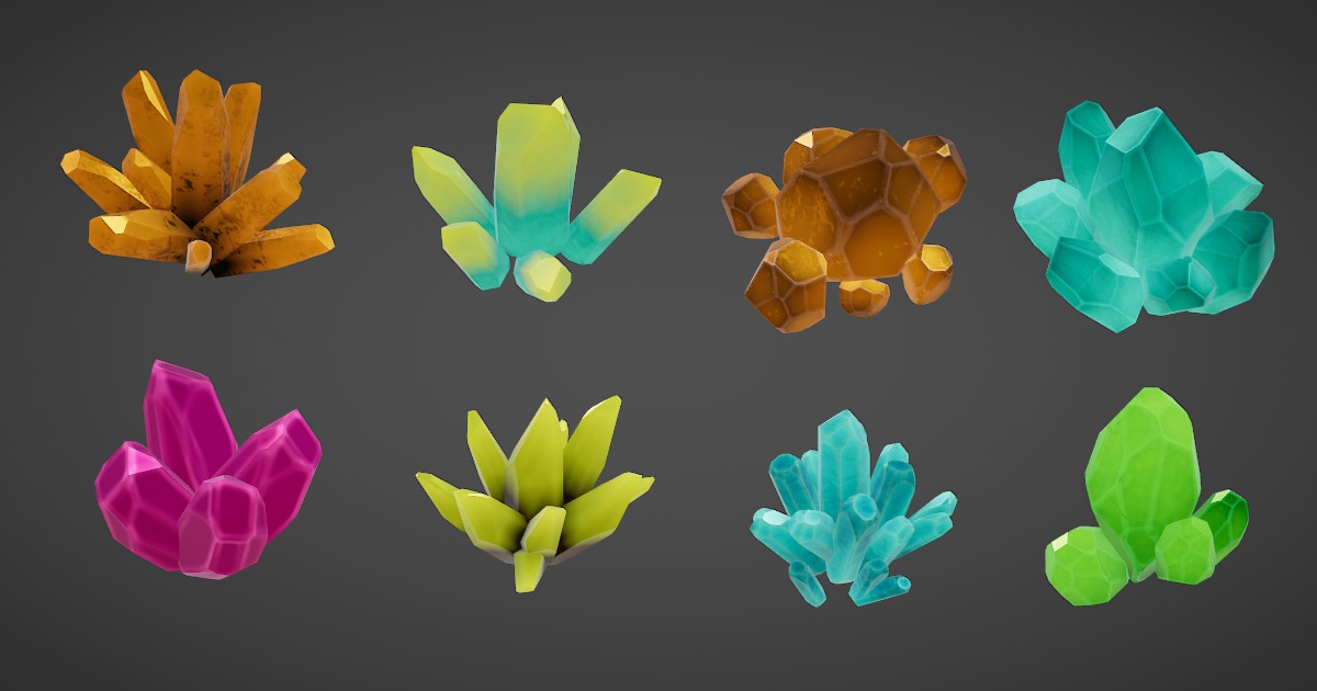 Stylized Crystals 1 | 3D Props | Unity Asset Store