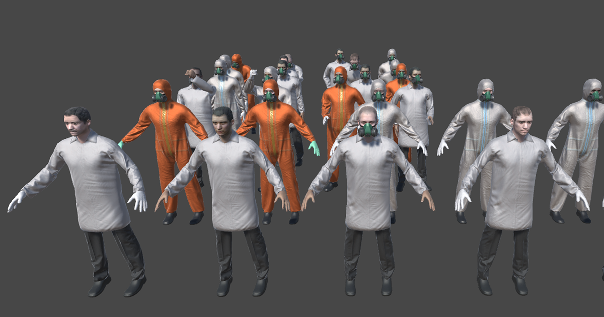 Characters pack - laboratory scientists | 3D Characters | Unity Asset Store