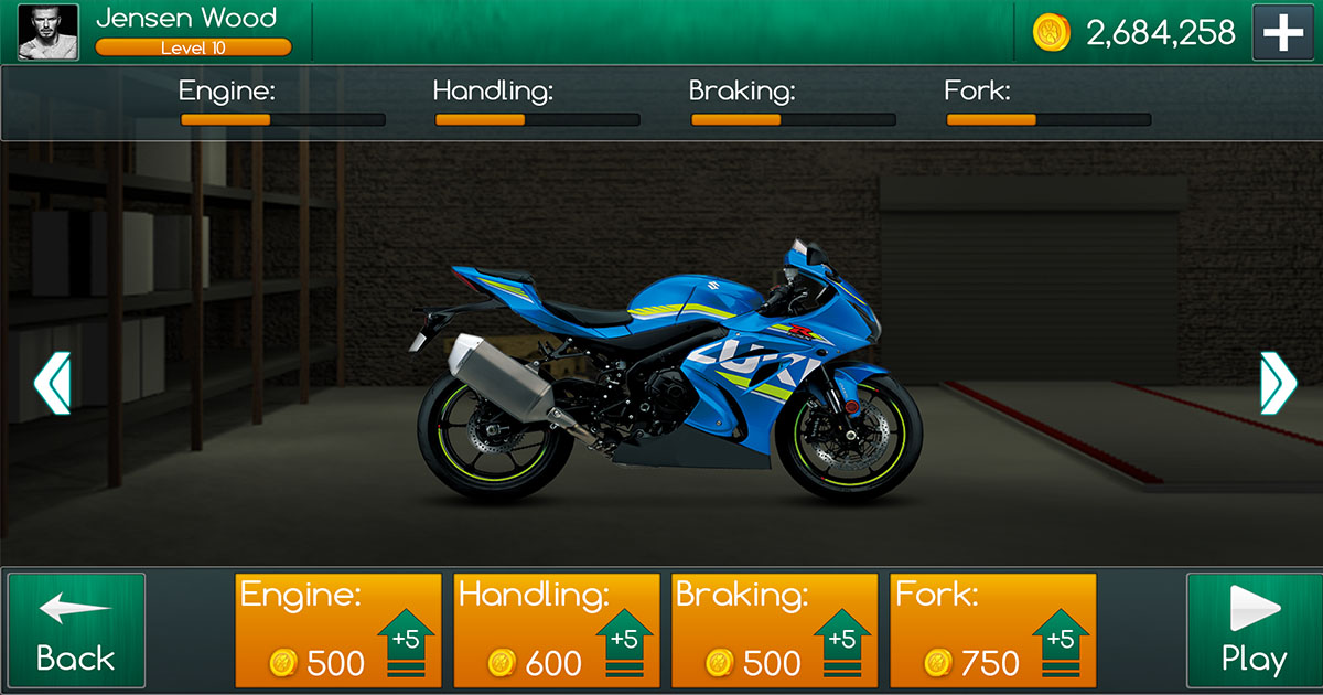 Bike Racing Graphics CxS (GUI Skin 4) | 2D GUI | Unity Asset Store