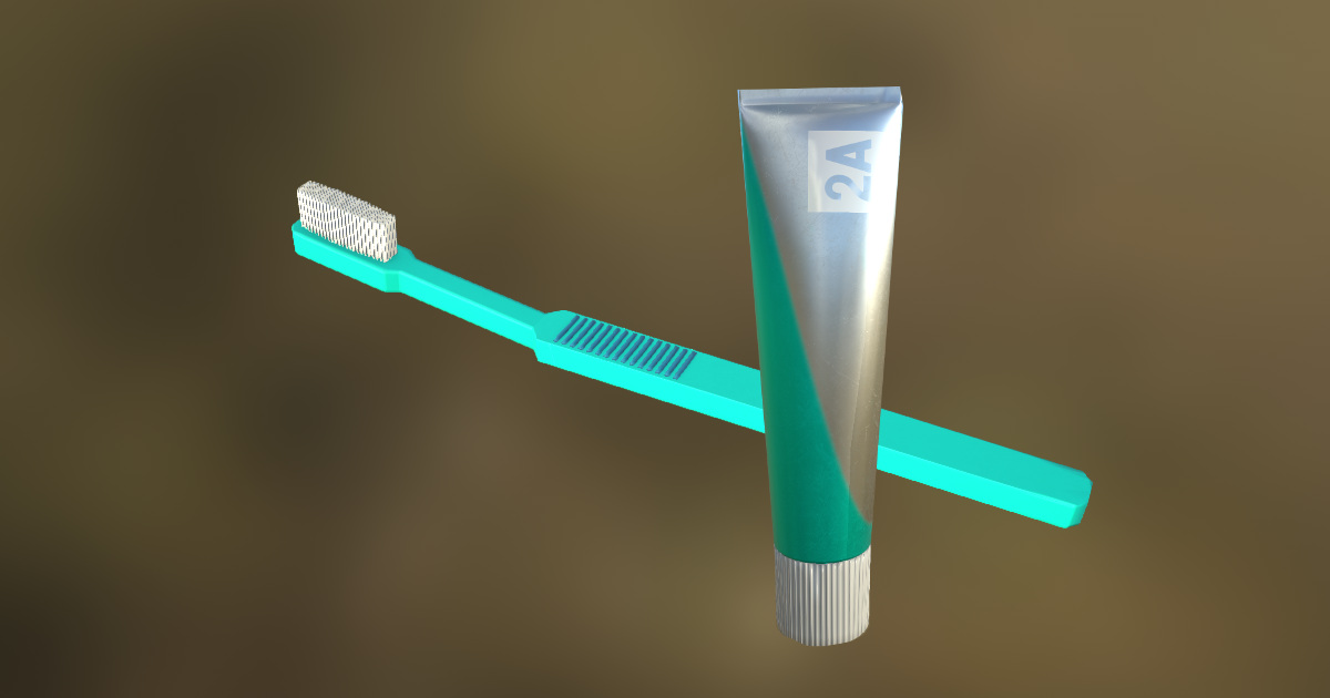 Tooth Brush Set PBR | 3D Interior | Unity Asset Store
