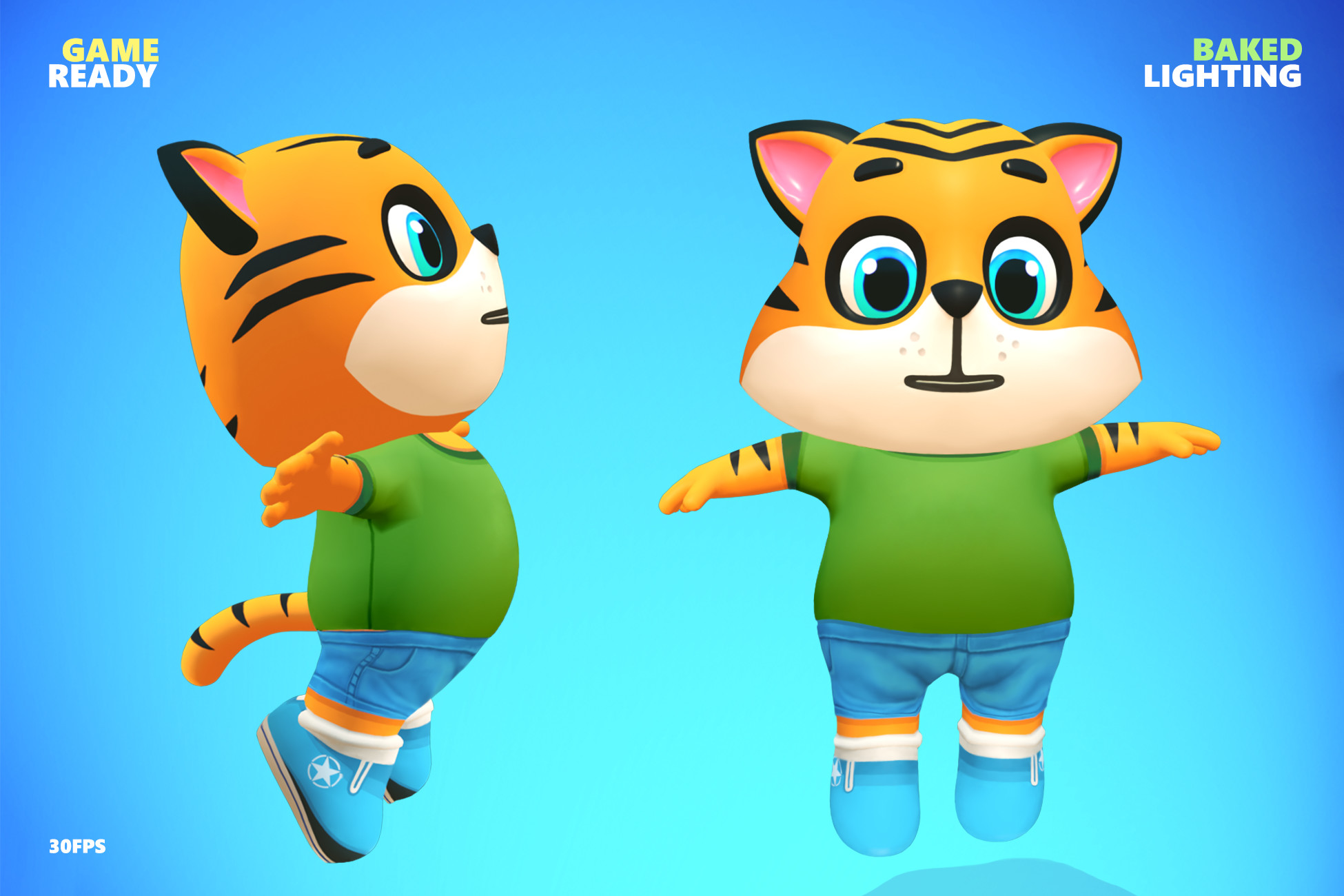 Tiger Cat Animated | 3D 동물 | Unity Asset Store