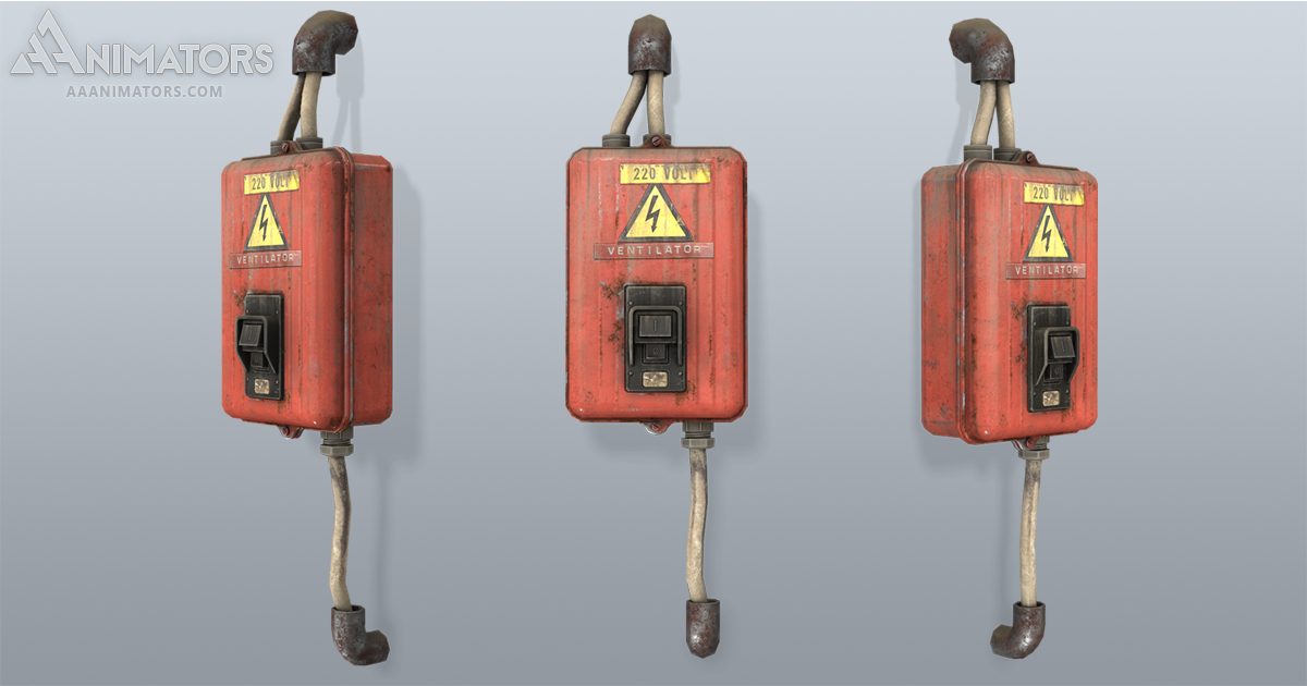 Low Poly Electricity Box 06 | 3D Industrial | Unity Asset Store