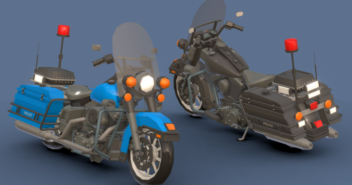 Low-Poly Motorcycle Police | 3D Land | Unity Asset Store