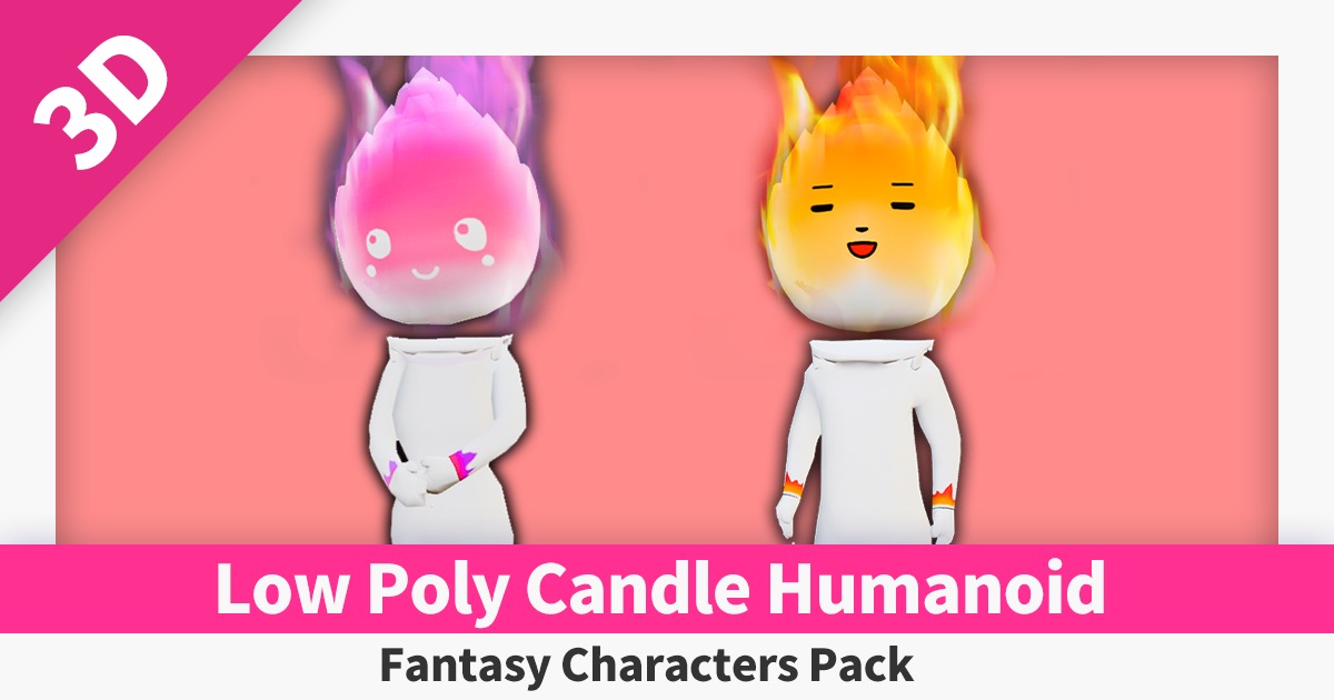 Low Poly Candle Humanoid - Fantasy Characters Pack | Characters | Unity ...