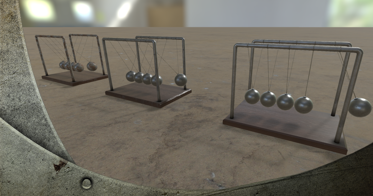 Newton Cradle HQ | 3D 道具 | Unity Asset Store