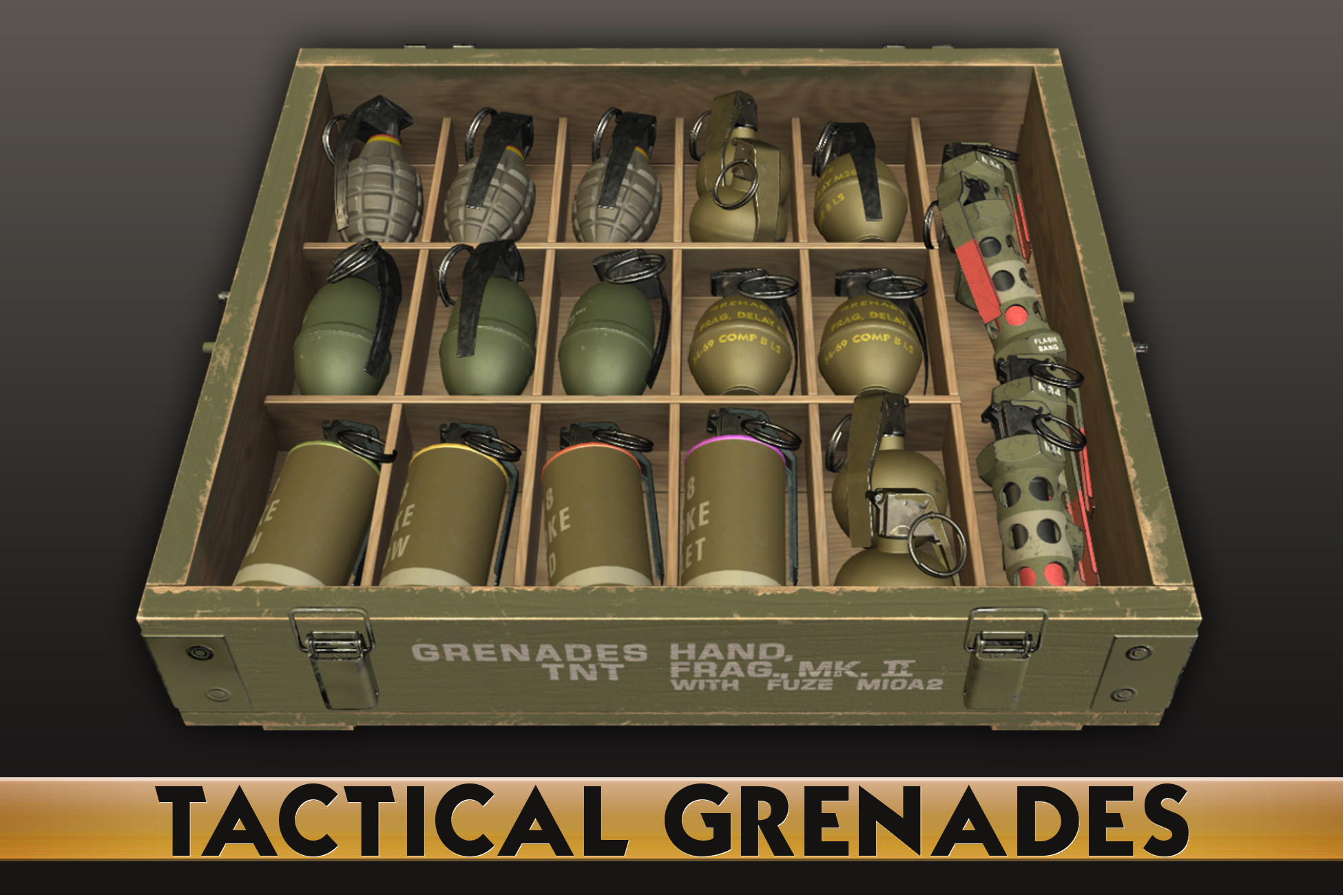 Tactical Grenades | 3D Weapons | Unity Asset Store