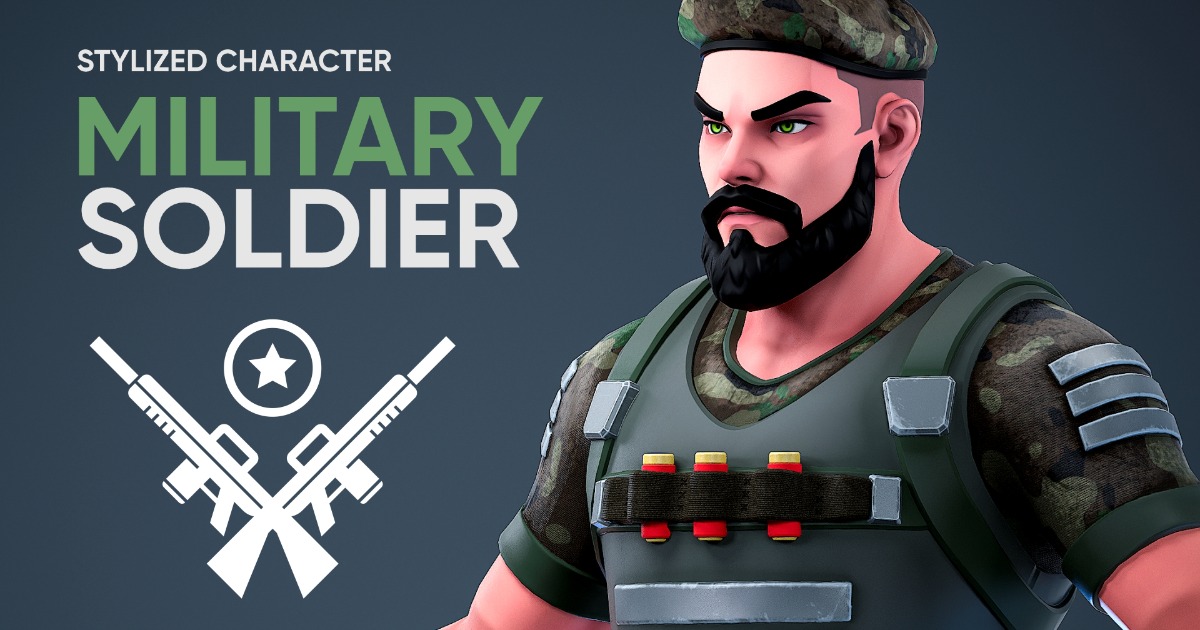 Military Soldier - Stylized Modular Character | 3D Characters | Unity ...