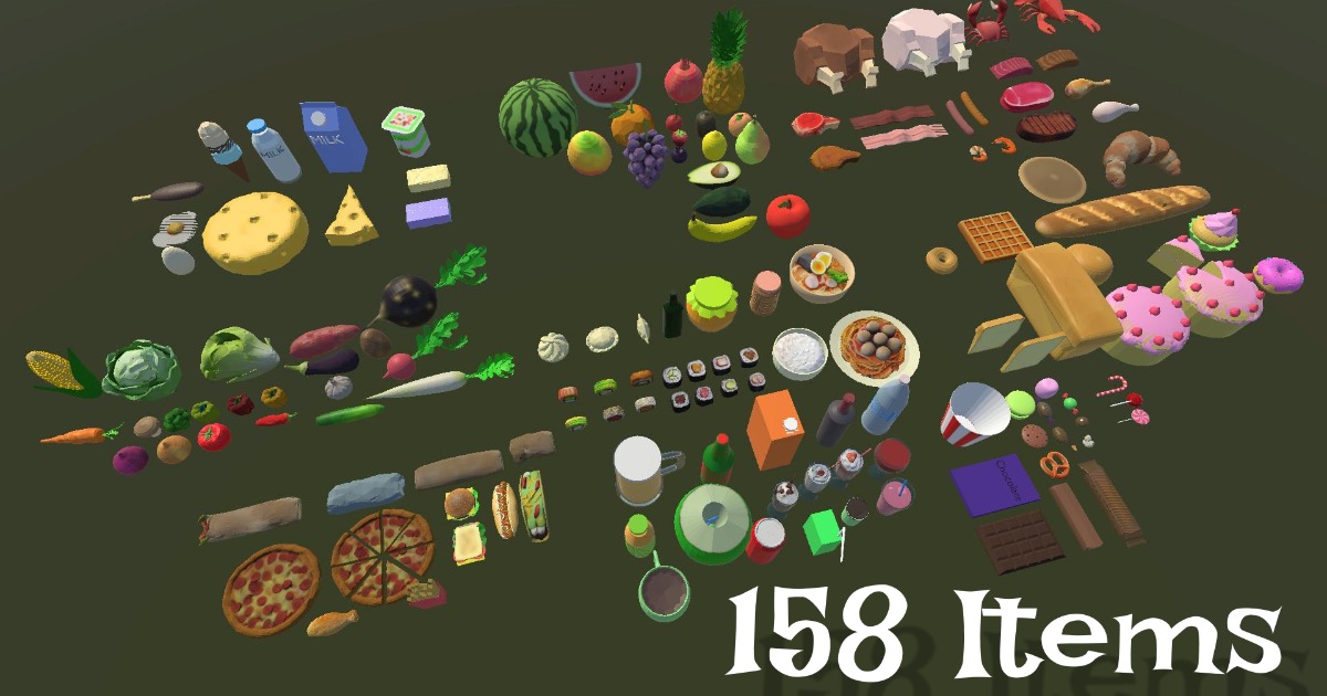 3D Low Poly Food asset | 3D Food | Unity Asset Store