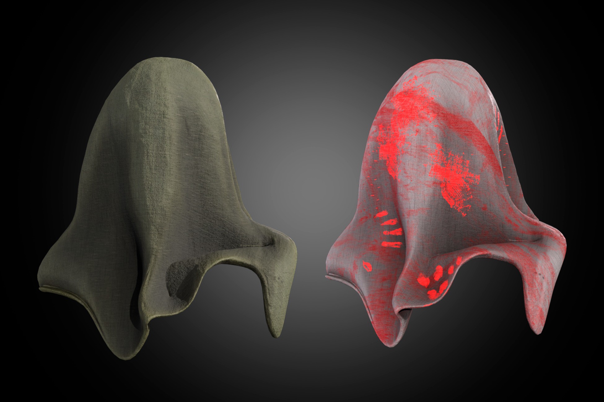 Creepy Draped Cloth by Valeria Miller