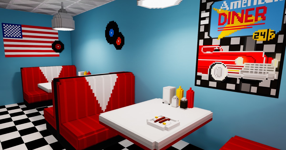 Voxel - American Diner | 3D Props | Unity Asset Store