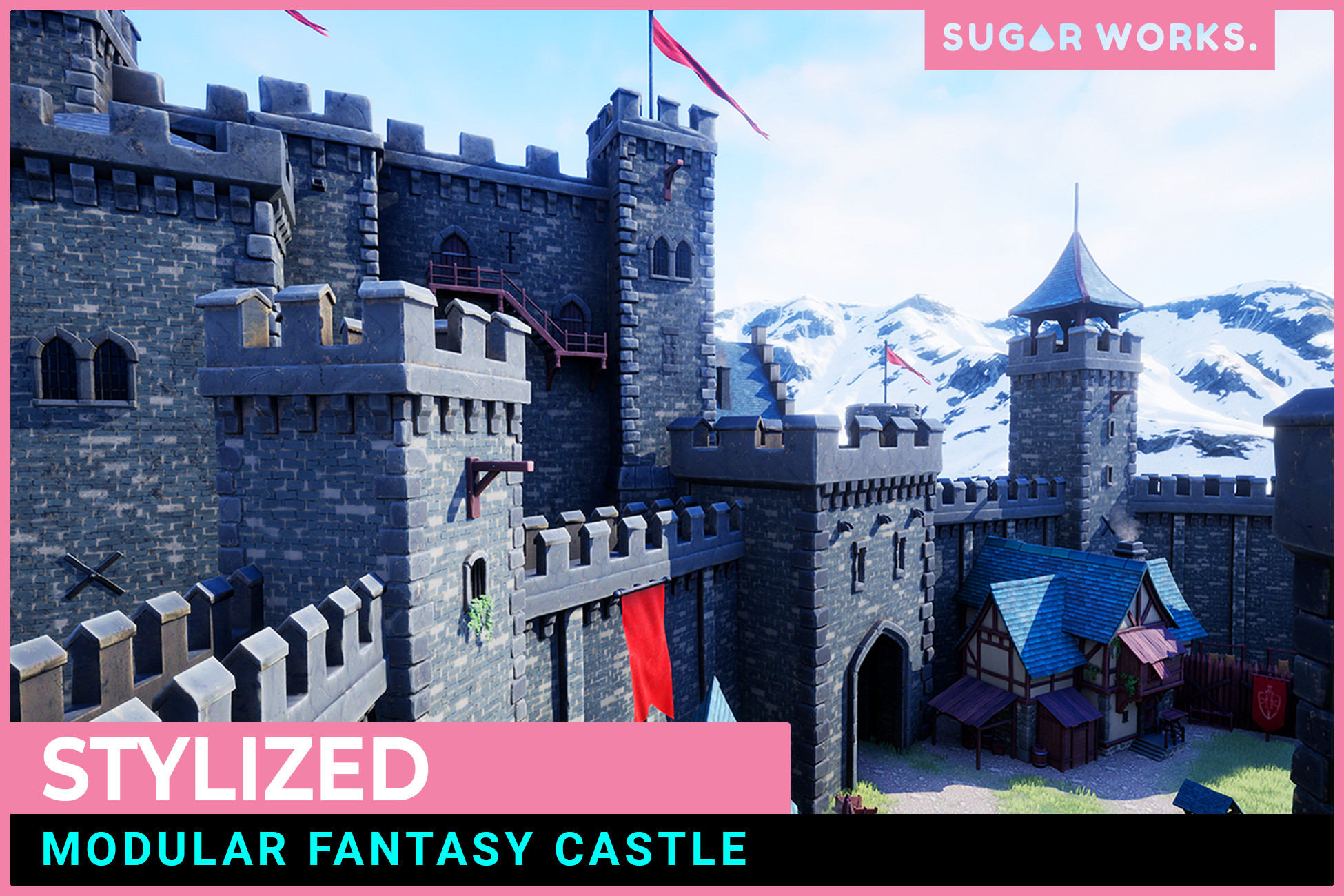 Modular Medieval Castle - Stylized Fantasy | 3D Fantasy | Unity Asset Store