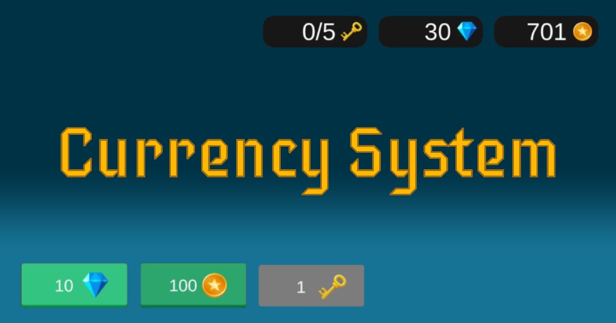 Currency System | Utilities Tools | Unity Asset Store