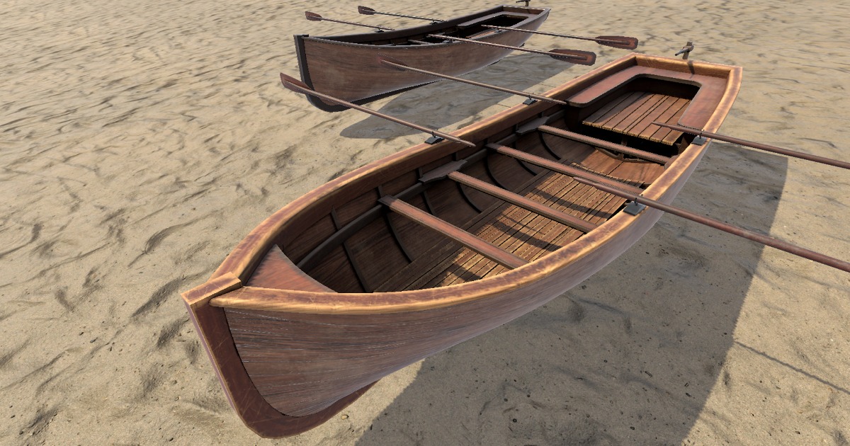 Wood Row Boat | 3D 해상 | Unity Asset Store