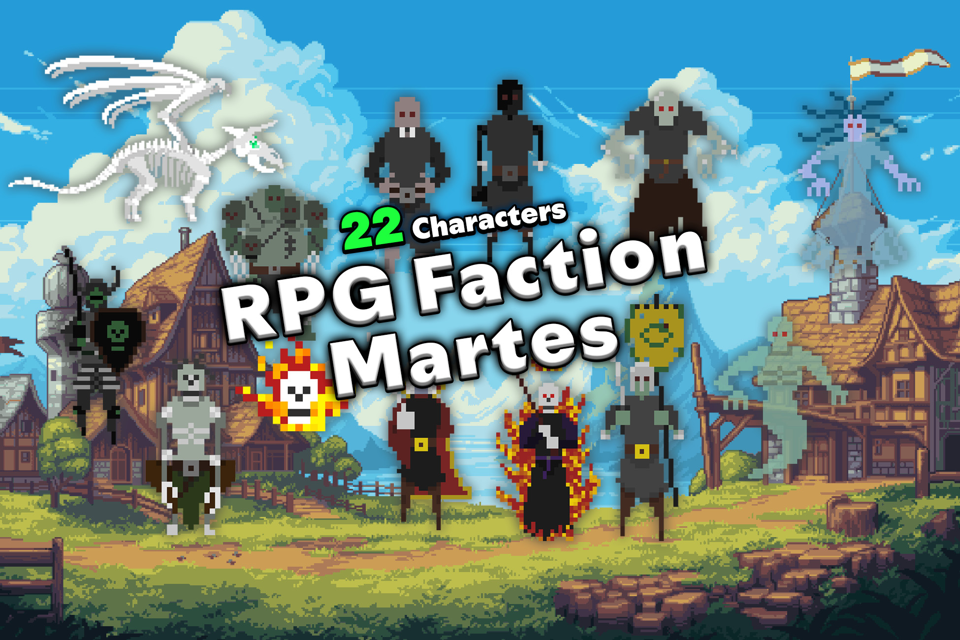 Pixel 2D RPG Character Mega Pack (Faction Martes) by Moretti Studios