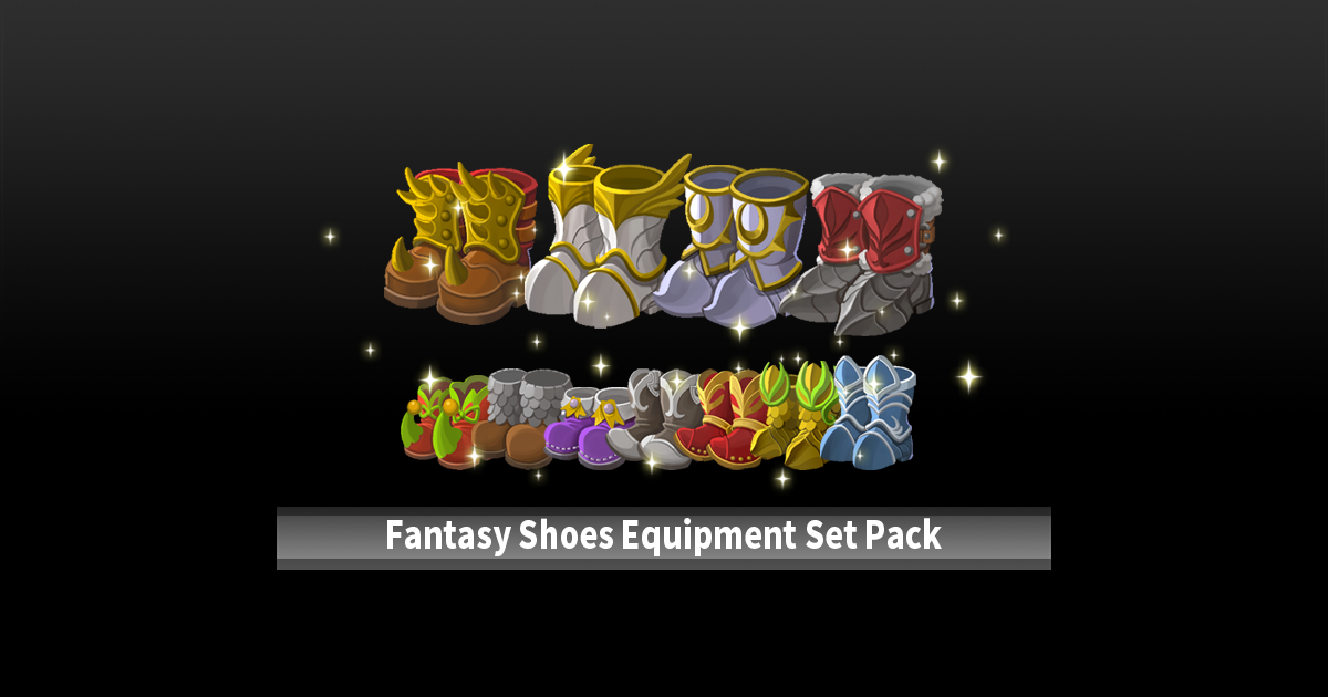 Fantasy Shoes Equipment Set Pack | 2D Icons | Unity Asset Store