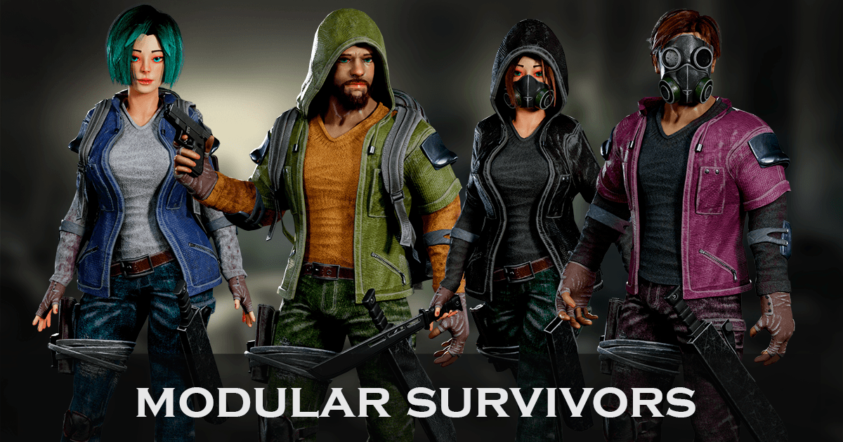 Survivors and Apocalypse – Post-Apocalyptic Character Pack | Characters ...