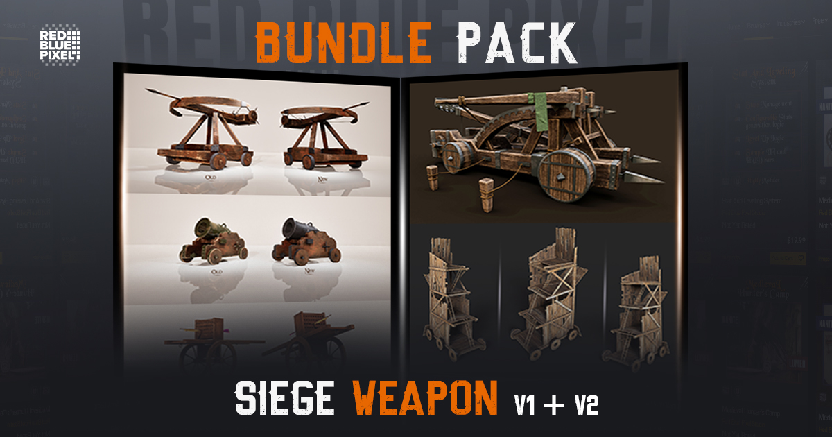 Medieval Siege Weapons Bundle | 3D Props | Unity Asset Store
