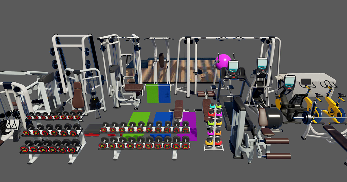 Gym Equipment Pack | 3D Props | Unity Asset Store