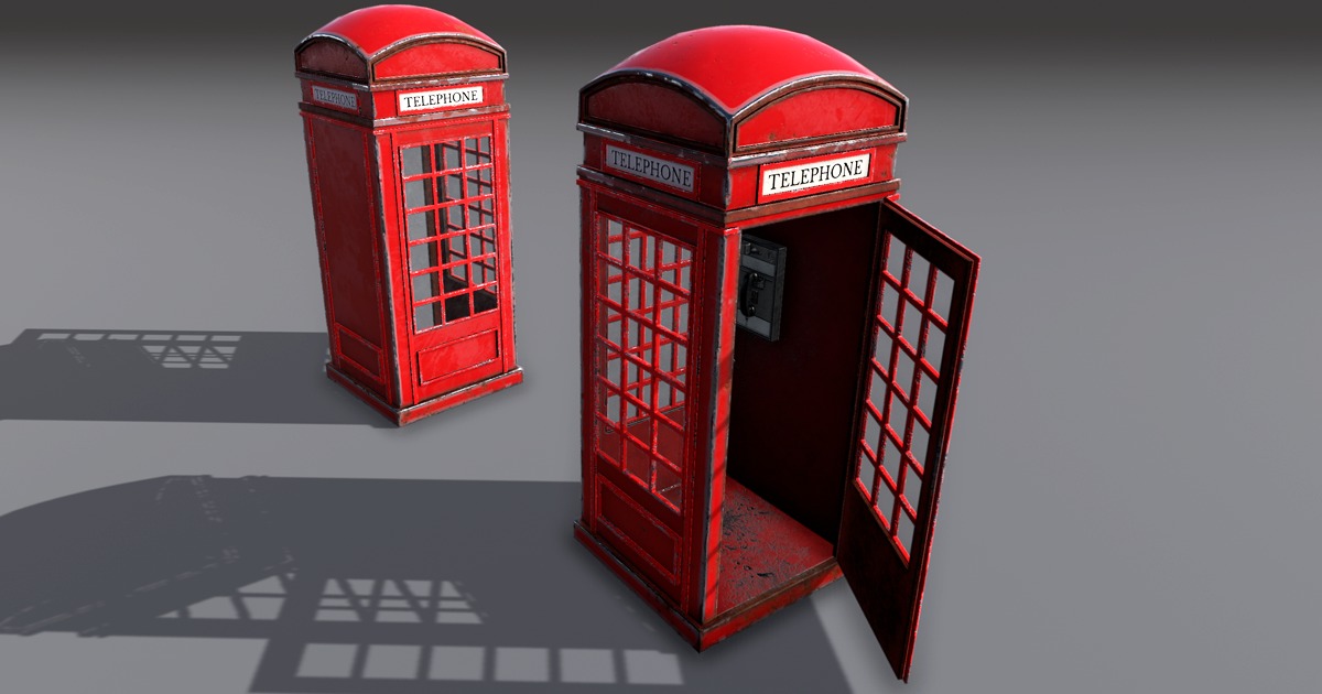 telephone booth | 3D Props | Unity Asset Store