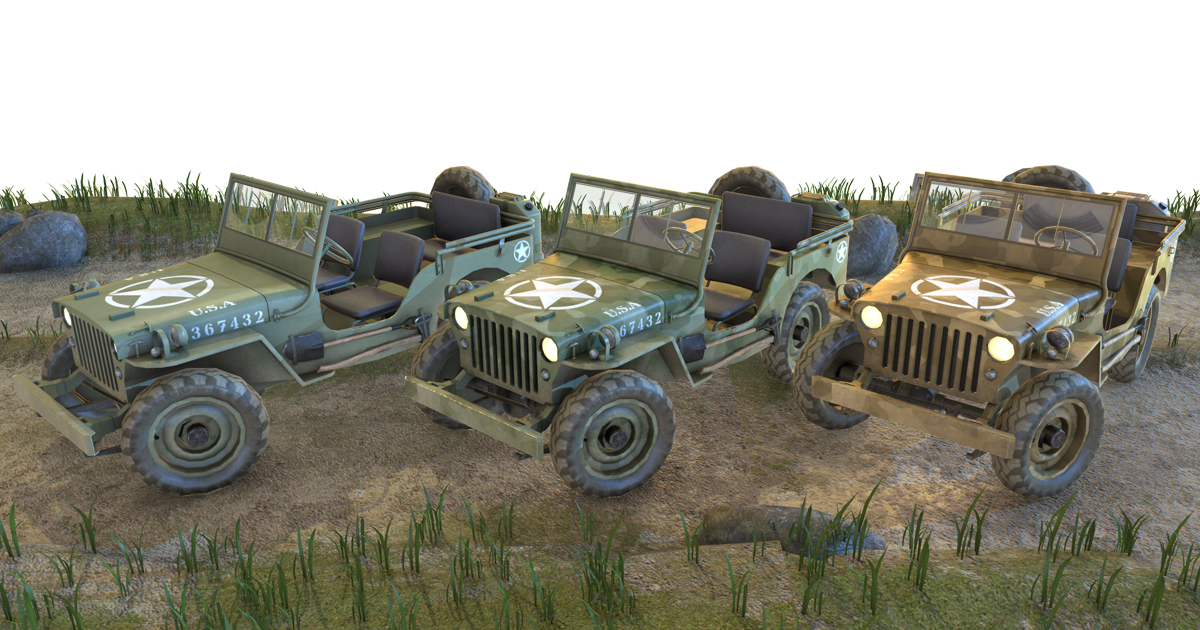 4x4 Military Jeep PBR+control script | 3D Land | Unity Asset Store
