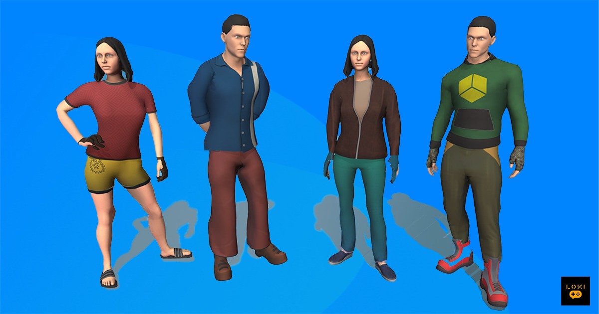 3D Stylized Characters & Wardrobes | 3D Humanoids | Unity Asset Store