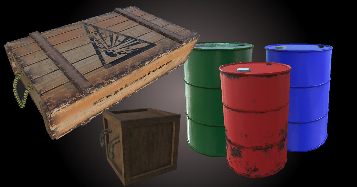 Barrels and Crates PBR | 3D Props | Unity Asset Store