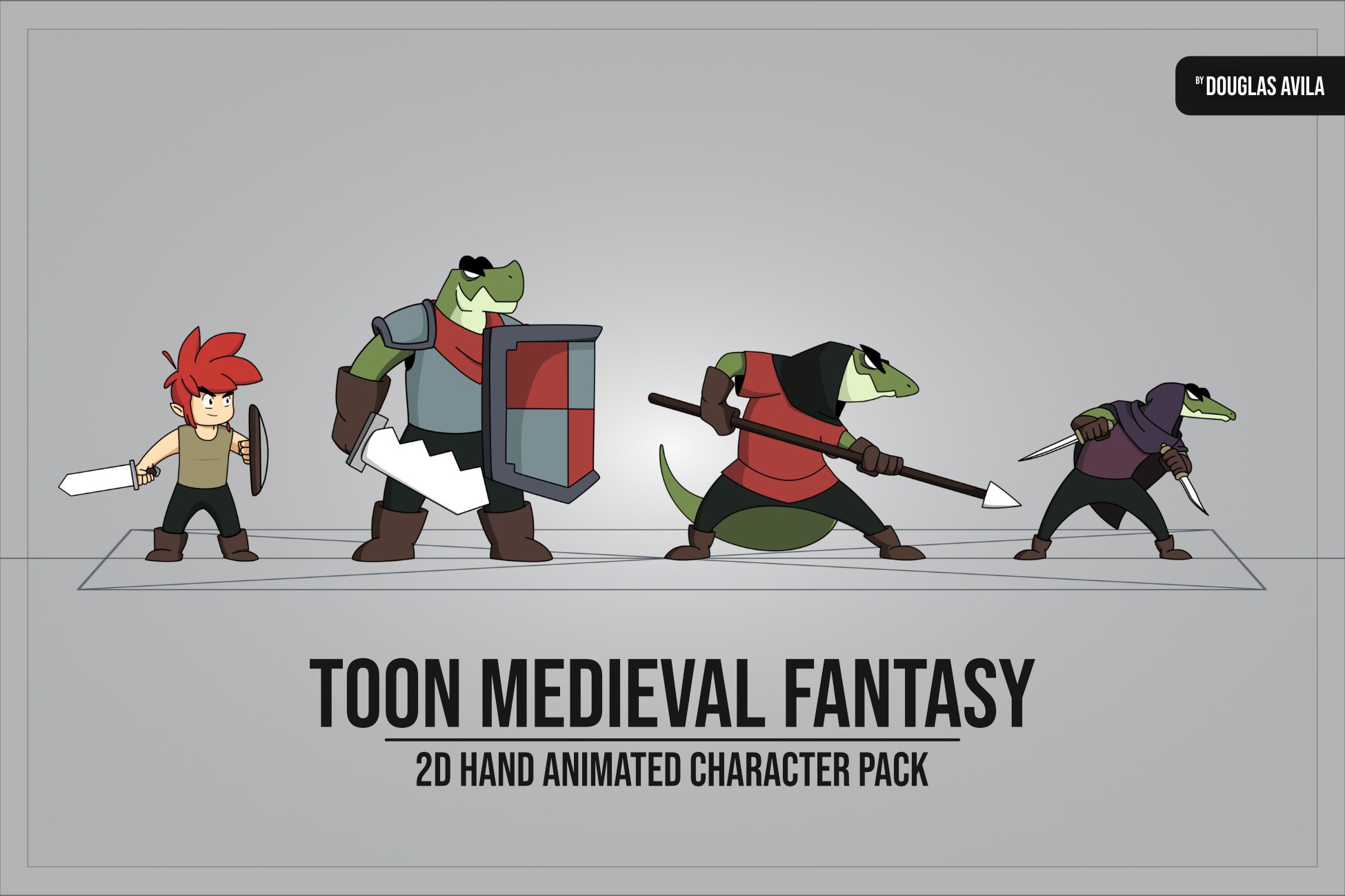 TOON Medieval Fantasy - 2D Hand Animated Character Pack | 2D Characters ...