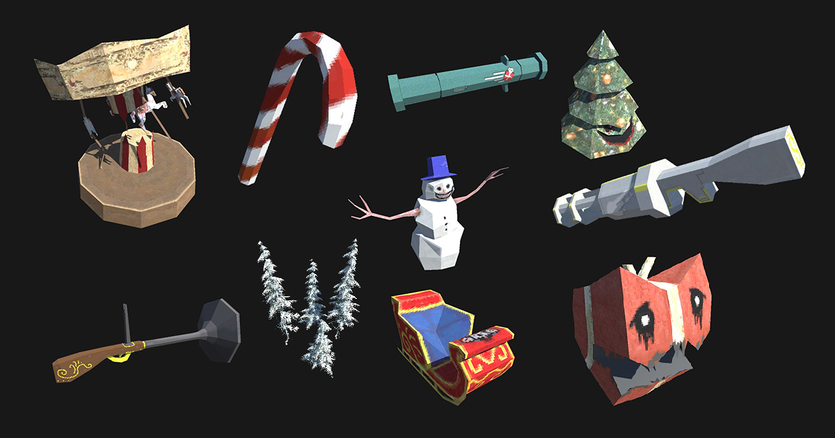 Retro FPS Christmas 3D Kit | 3D Environments | Unity Asset Store