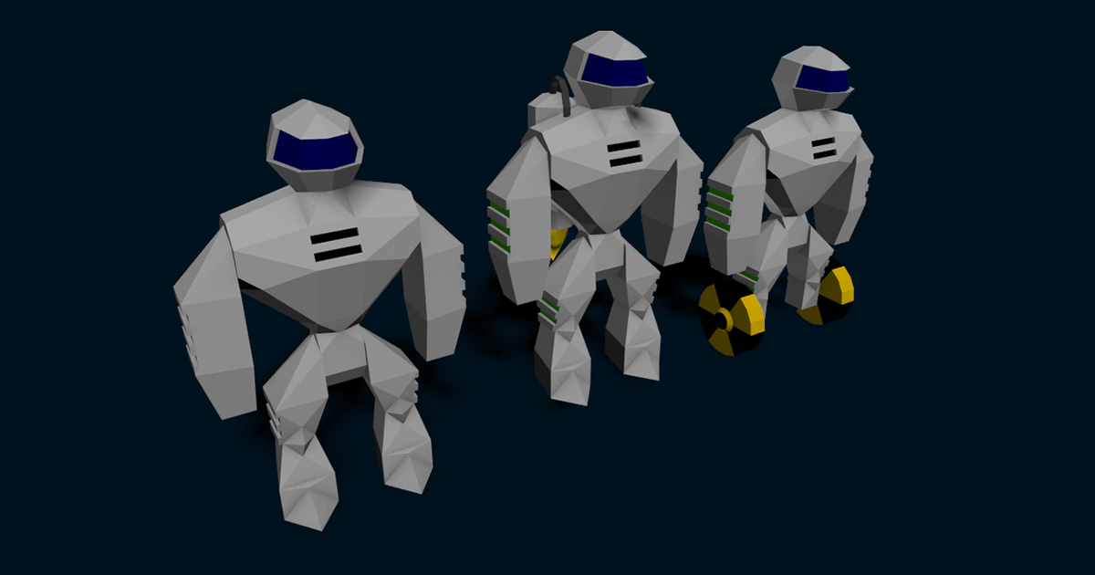 Robot JR-1 (animated) + mod1 & mod2 | 3D Robots | Unity Asset Store