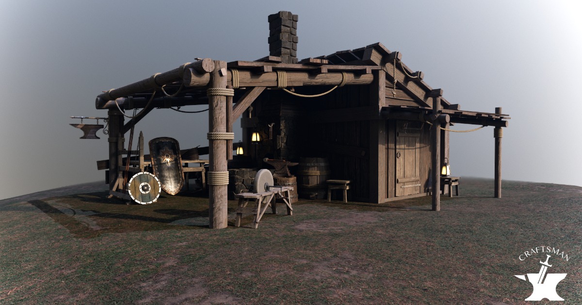 Realistic Medieval Forge | 3D Historic | Unity Asset Store