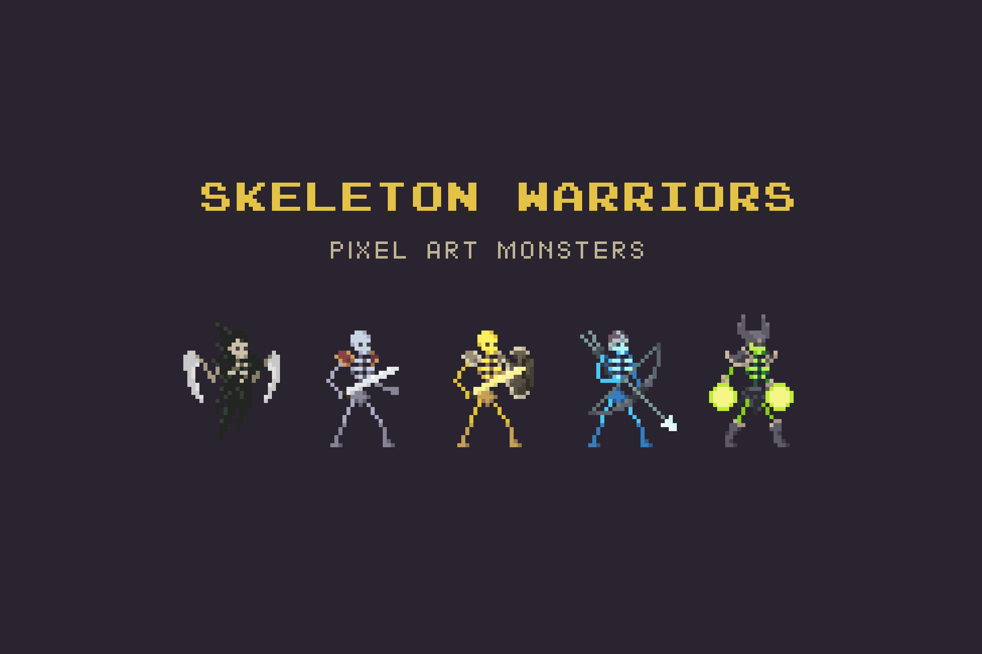 Skeleton Warriors Pixel Art Monster Asset | 2D Characters | Unity Asset Store