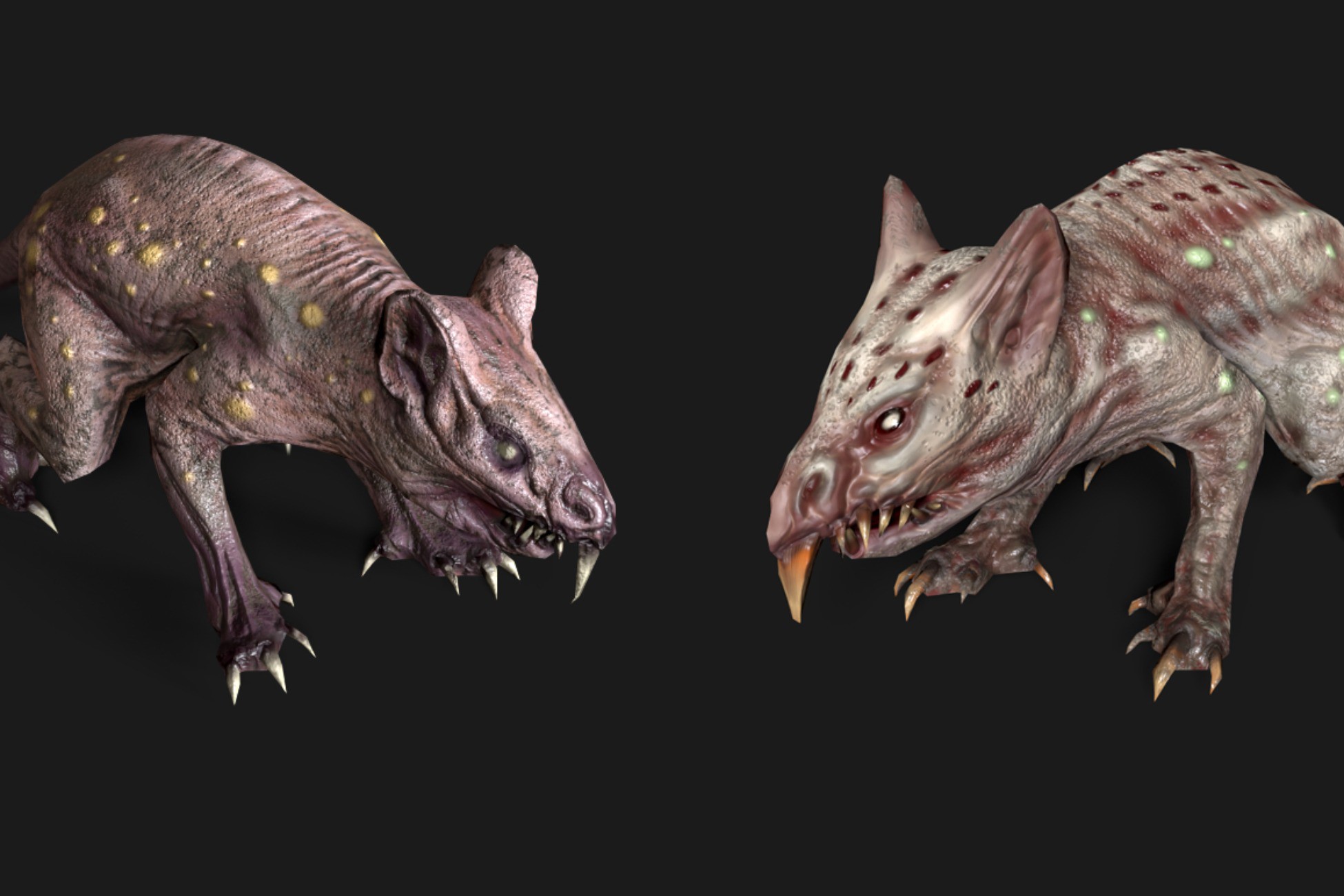Corrupted Rat Collection | 3D Creatures | Unity Asset Store