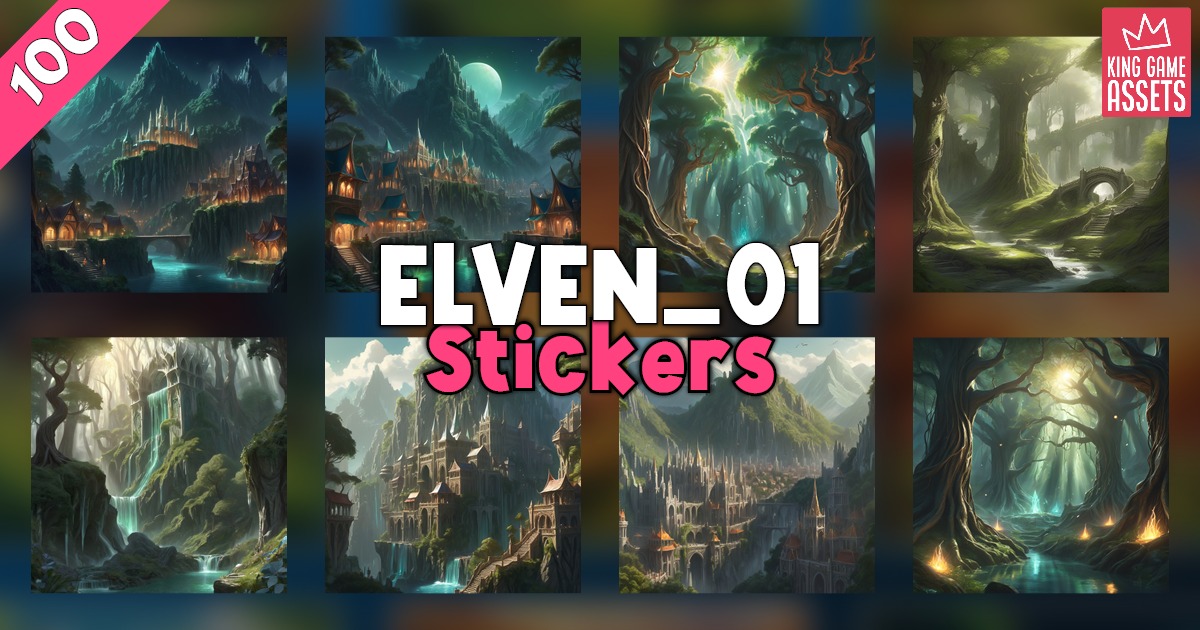 Elven 01 Stickers | 2D Icons | Unity Asset Store
