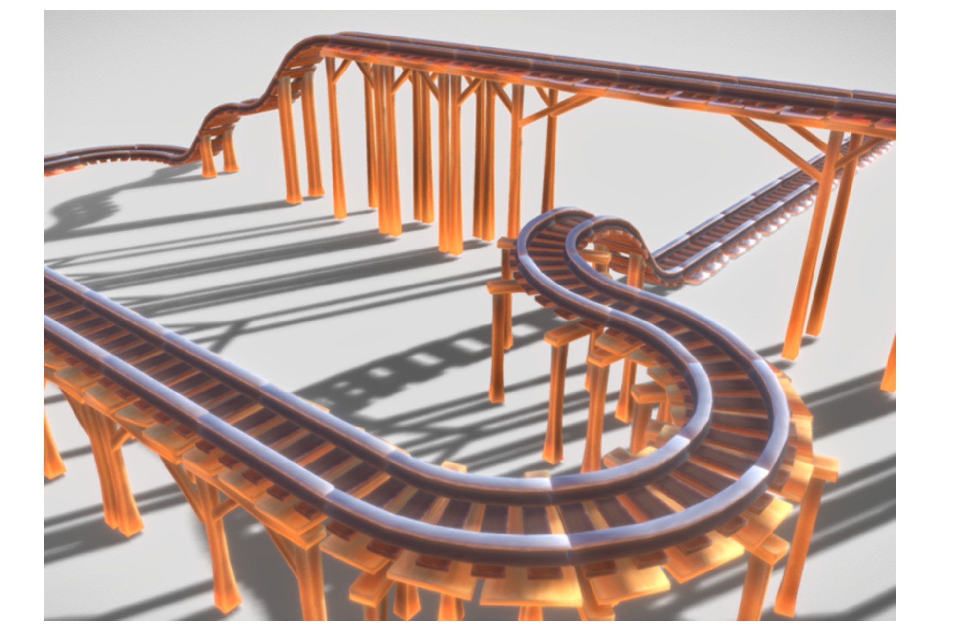 Modular Railway stylized lowpoly | 3D Environments | Unity Asset Store