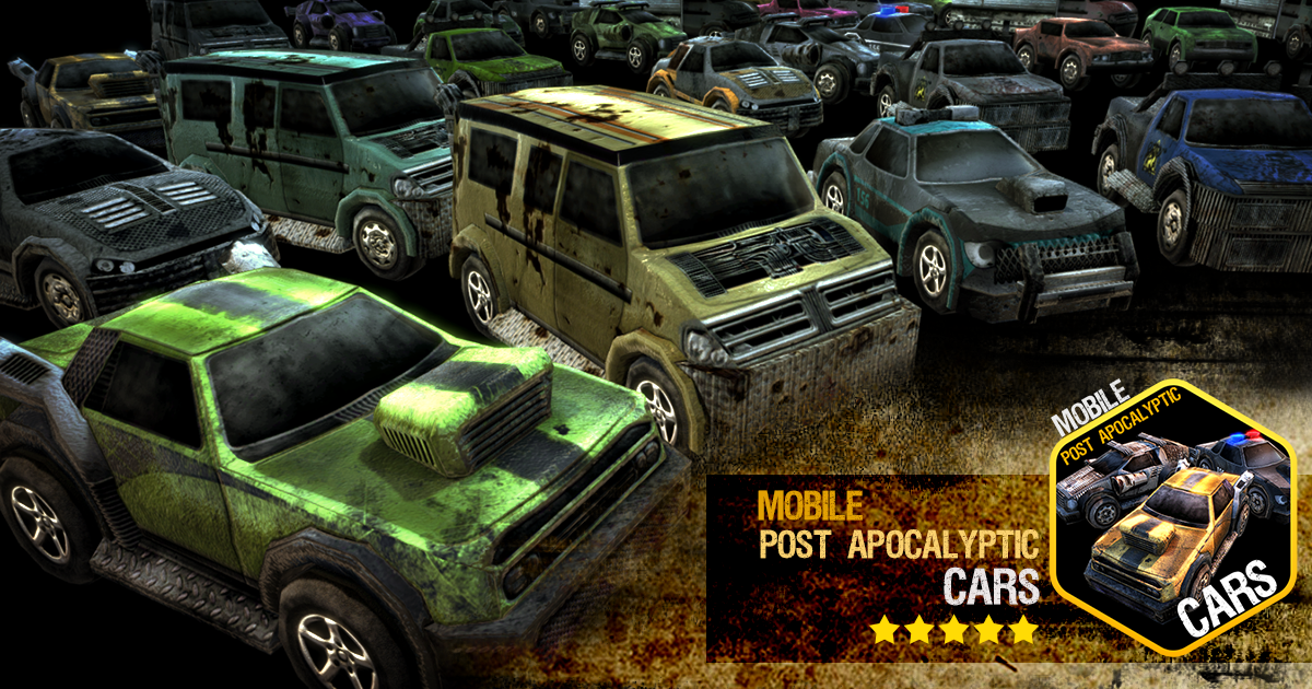 Mobile Post Apocalyptic Cars | 3D Vehicles | Unity Asset Store